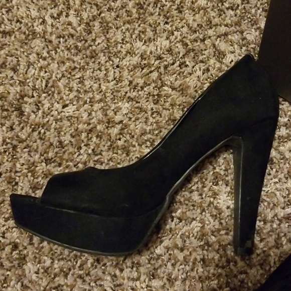 Candie's | Shoes | Used Candies Black Felt Heels | Poshmark